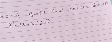 Solved Using Graph Find Solution Set Ofx X Chegg Com