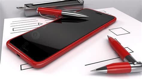 마커 및 디지털 체크리스트가 있는 대화형 3d 스마트폰 조사 온라인 설문조사 설문지 배경 일러스트 및 사진 무료 다운로드