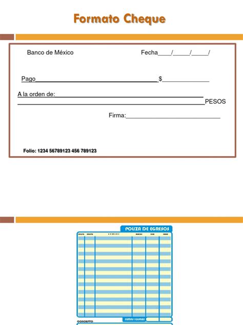 Formato Cheque Banco De Mexico Fecha Pago Pdf