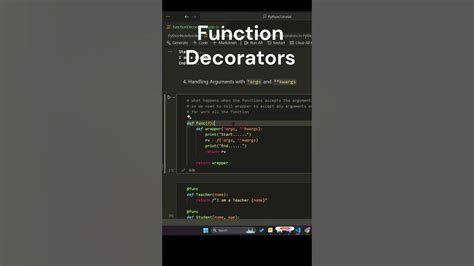 Function Decorators In Python Coding Python Shorts Programming Youtube