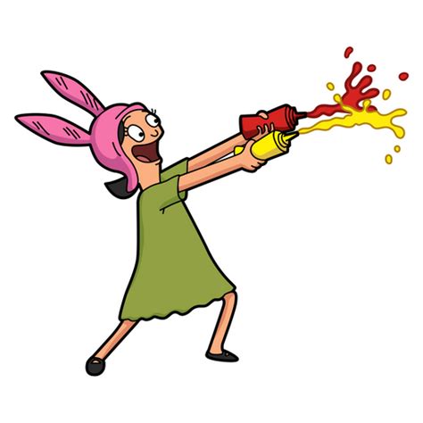 Bobs Burgers Louise With Sauces Sticker Sticker Mania