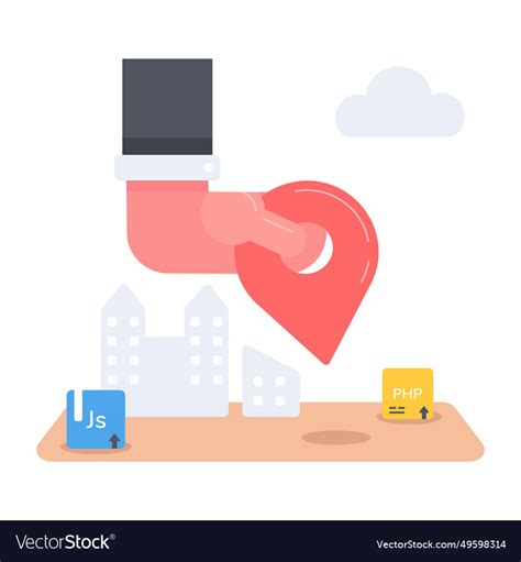 Coding Location Royalty Free Vector Image Vectorstock