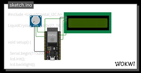 Potentiometer And Lcd Tugas1 Wokwi Esp32 Stm32 Arduino Simulator