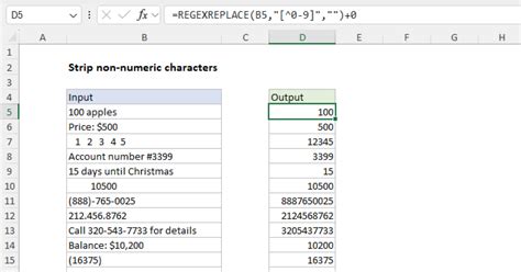Strip Non Numeric Characters Excel Formula Exceljet