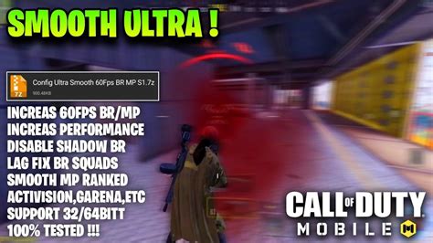 COD MOBILE CONFIG ULTRA SMOOTH FIX FPS DROPS FPS BR MP CODM CONFIG YouTube