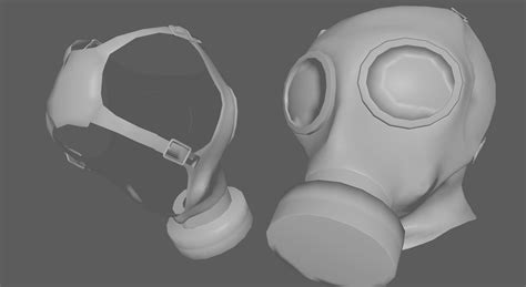 3d Gas Mask Low Poly Model Turbosquid 2046648