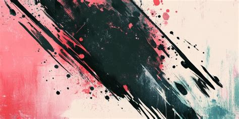 Abstract Art Featuring Bold Stripes And Vibrant Splashes In A Stunning Composition Premium Ai