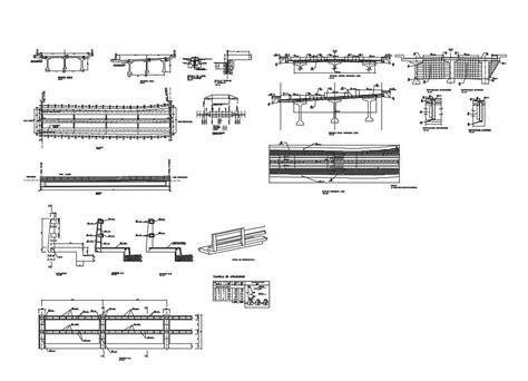 Concrete Vehicular Bridge Constructive Structure Cad Drawing Details Dwg File Cadbull