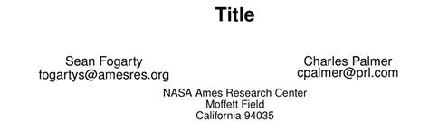 Horizontal Alignment Put Same Address Middle Below Authors Names Sig Alternatecls Tex
