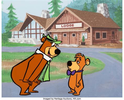 Yogi Bear And Boo Boo Bumper Production Cel Hanna Barbera C Lot
