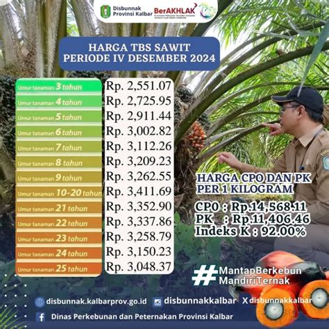 Harga Tbs Dinas Perkebunan Dan Peternakan Provinsi Kalimantan Barat