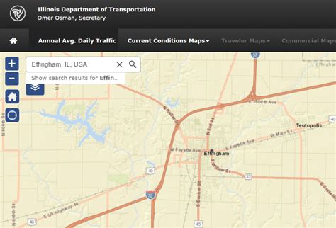 Traffic Count Map Effingham IL