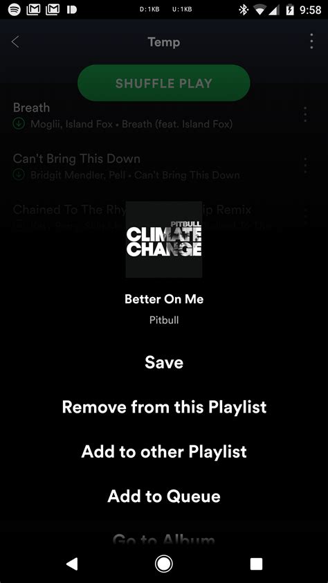 Spotify Is Testing A New Contextual Menu Style