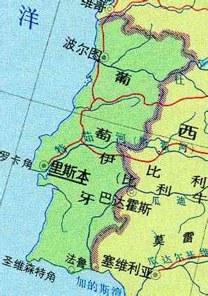 西班牙葡萄牙地形图 葡萄牙在上的哪里 葡萄牙位置 第9页 大山谷图库
