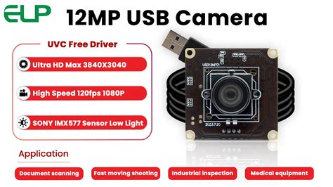 ELP Ultra HD MP USB Camera Module High Speed K Fps P Fps PC Webcam Sony IMX