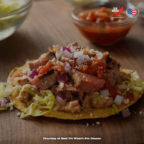 Grilled Beef Tostadas