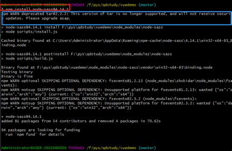 Vue笔记：运行vue报错 Node Sass Version 601 Is Incompatible With 400