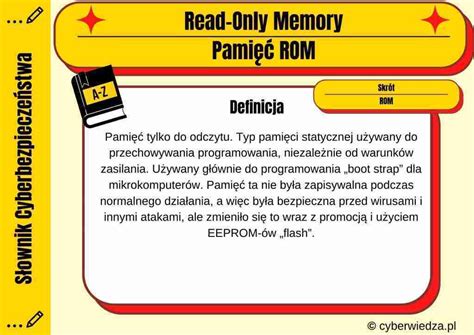 read only memory pamięć rom cyberwiedza pl cyberbezpieczeństwo bez tajemnic
