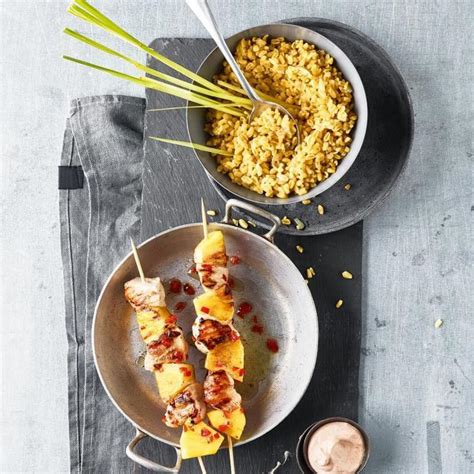 Rezept Von Ursula Furrer Heim Gegrillte Ananas Poulet Spieße