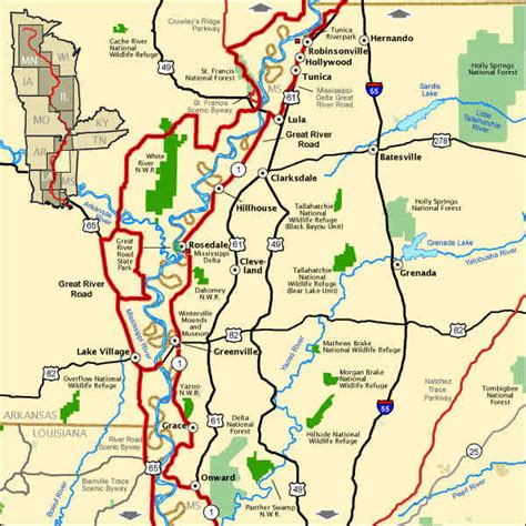 Louisiana River Road Route Map