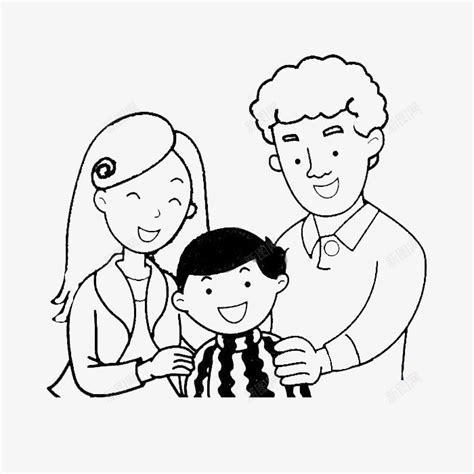 画全家福3个人3个人全家福简笔画大山谷图库