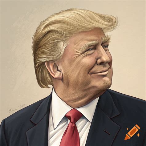 Illustration Of Donald Trump As The Devil With Red Horns And Smoke On