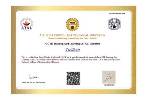 Janet Maria On Linkedin Aicte Aicte Training And Learning Atal