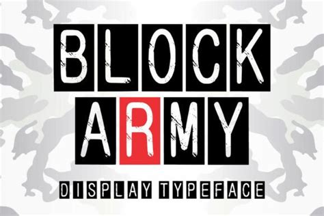 Block Army Font By Rikistudio · Creative Fabrica
