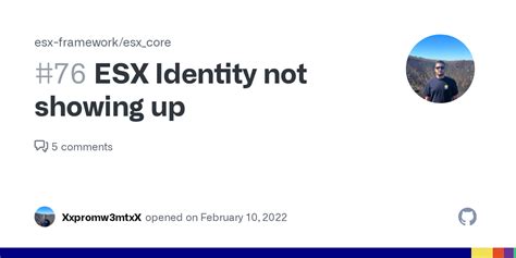 Esx Identity Not Showing Up · Issue 76 · Esx Frameworkesxcore · Github