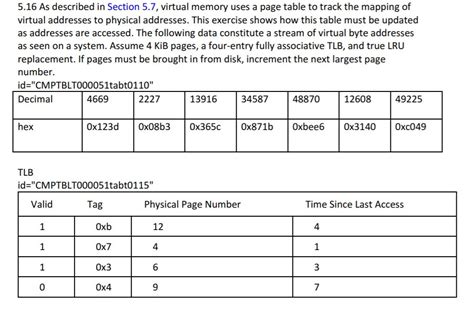 516 As Described In Section 57 Virtual Memory Uses