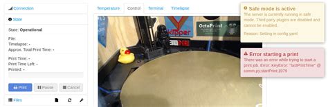Error Keyerror Lastprinttime Commpystartprint1079 · Issue 3196 · Octoprintoctoprint