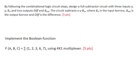 Solved By Following The Combinational Logic Circuit Steps