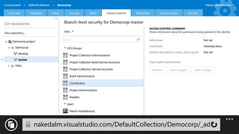 Tfs Protecting A Git Branch In Visual Studio Team Services Stack