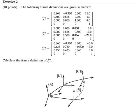solved 20 points the following frame definitions are given