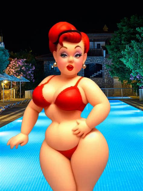 Thick Curvy Cartoon Pinup Digital Art By Whitney Ervin Pixels