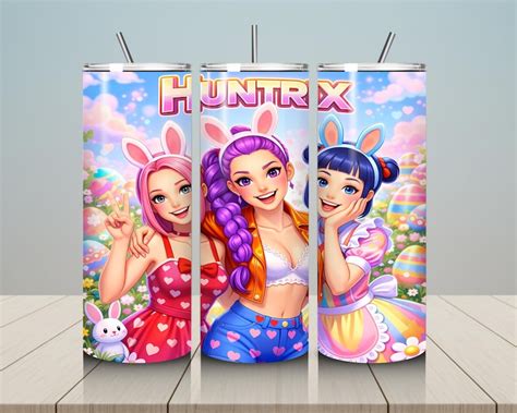 12 Easter Kpop Huntrix Tumbler Wrap Bundle Bunny Idol Girls Pastel
