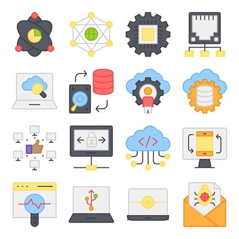 Premium Vector Pack Of Computer And Hardware Flat Icons