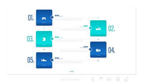 배송 및 물류 관련 프로세스 인포그래픽 템플릿입니다 프로세스 타임 라인 차트 선형 아이콘이 있는 워크플로 레이아웃 스톡