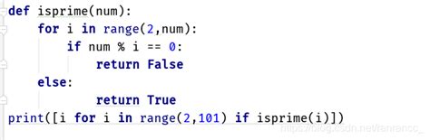 Python学习（18）之列表生成式、找出1～100之间的所有质数函数列表生成式、python列出1～100所有素数草莓啾啾啾的博客 Csdn博客