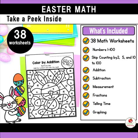 Easter Math And Literacy Activities For 1st Grade Bundle Worksheets