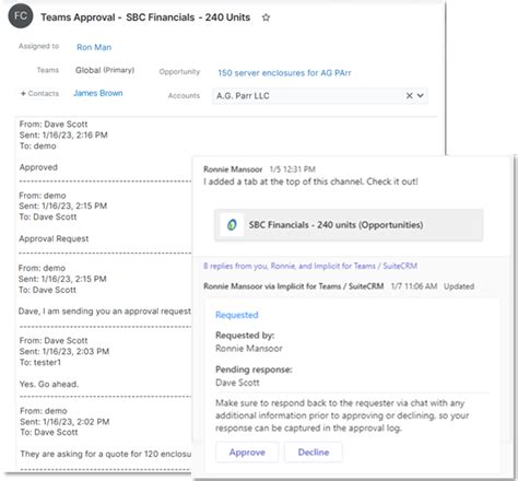Implicit Integration Of Ms Teams With Sugarcrm Sugarcrm Module