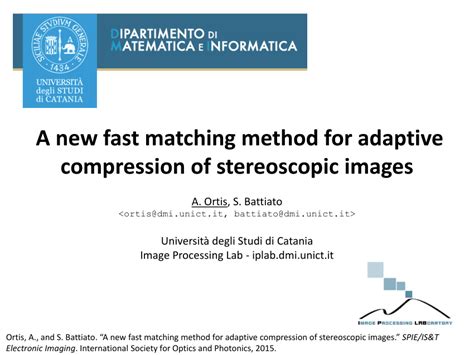 Pdf Fast Stereo Compression Algorithm Presentation