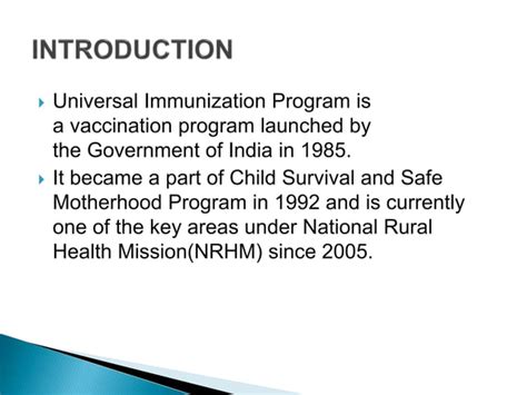 Universal Immunization Program Pptx Infectious Diseases Diseases