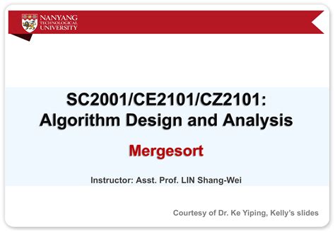 lec 3 mergesort lec 0 course briefing mergesort sc2001 ce2101