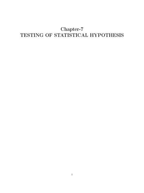 Hypothesis Pdf Statistical Hypothesis Testing Statistical Significance