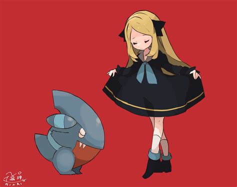 Cynthia And Gible Pokemon And 2 More Drawn By Donguribig Danbooru