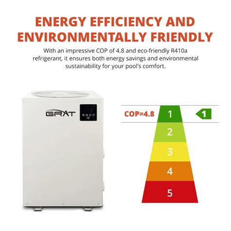 Grat 32400 Btu95kw Swimming Pool And Spa Heat Pump For 20 45m³ Leading Heat Pump