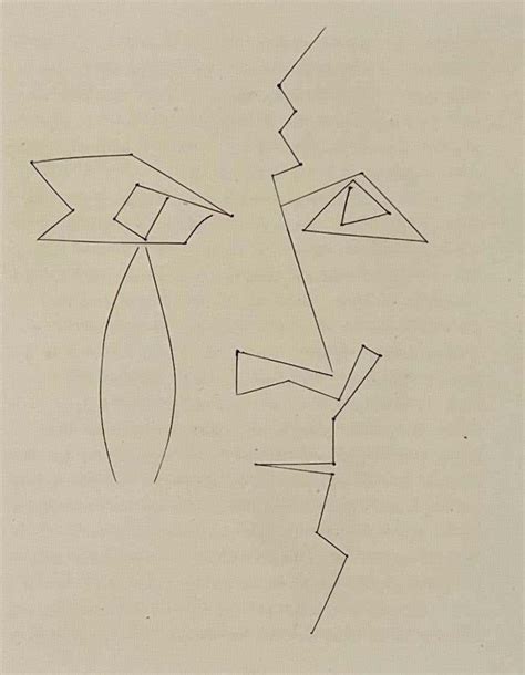 Pablo Picasso Pablo Picasso Head Of A Man In Broken Lines Carmen