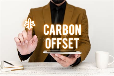 Inspiration Showing Sign Carbon Offset Internet Concept Reduction In Emissions Of Carbon