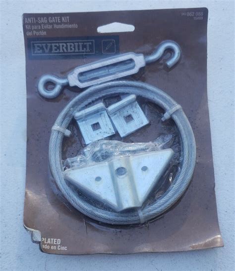 Everbilt Anti Sag Gate Kit Zinc Plated Steel 6ft X 4ft Gate Hardware Kit 862088 Ebay Gate